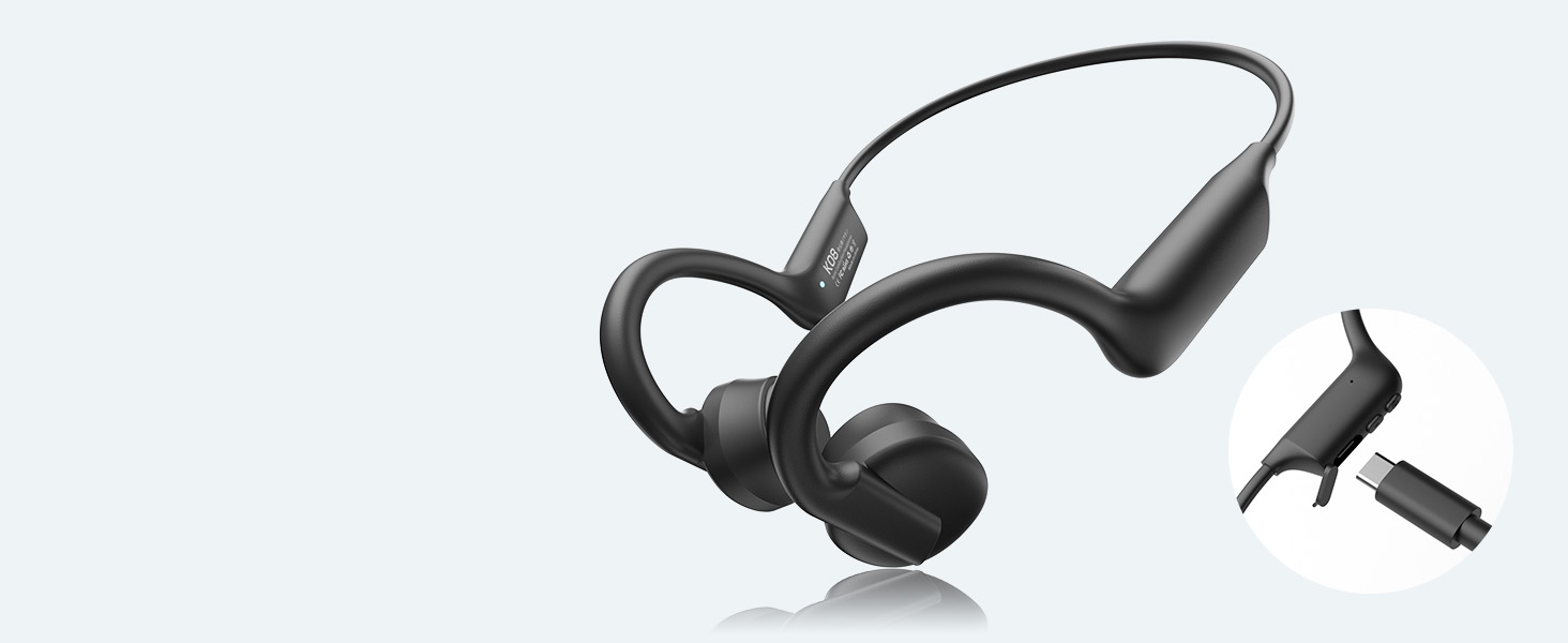 Amazon.com: Open Ear Headphones Bluetooth 5.3 Bone Conduction Wireless ...