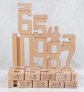 Amazon.com: Lasoba Wooden Numberblocks Toys, 30 Pcs Number Blocks Toys ...