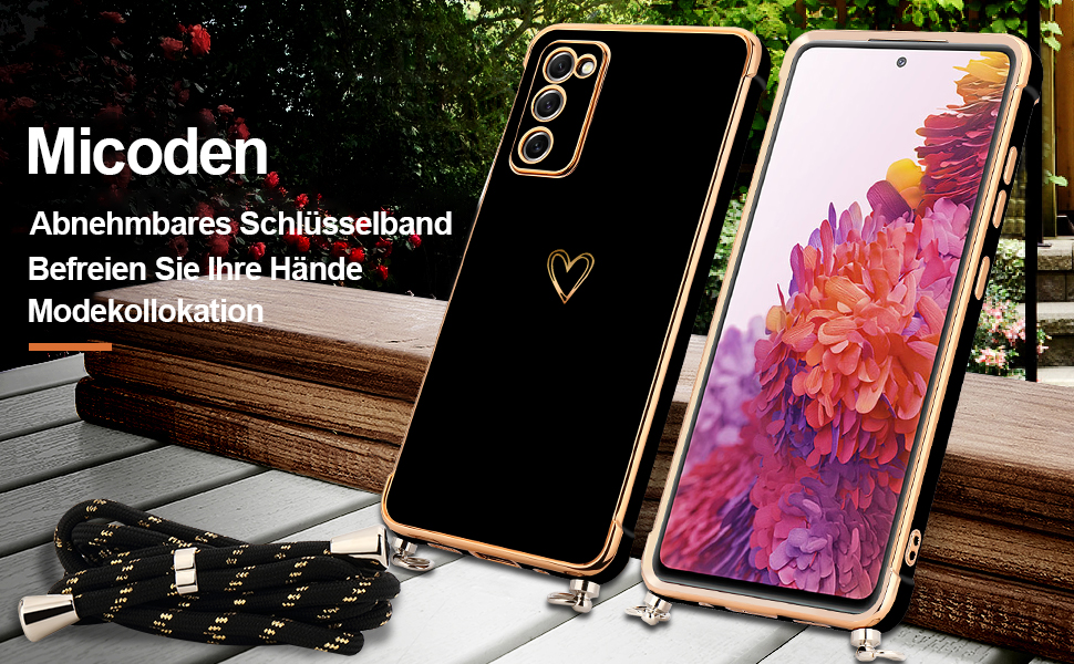 Micoden Handykette kompatibel mit Samsung Galaxy S20 FE 4G/S20 FE 5G Ultra dünn Kameraschutz ...