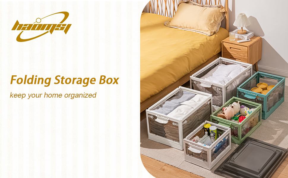 Amazon.com - haomsj Collapsible Storage Bins with Lids, Five-door ...