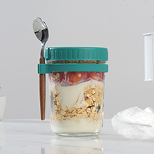 Amazon.com: yesme Mason Jars for Overnight Oats, Overnight Oats Containers With Lids, 16oz ...