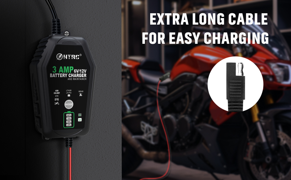 Amazon.com: 3-Amp Car Battery Charger, 6V and 12V Smart Fully Automatic ...