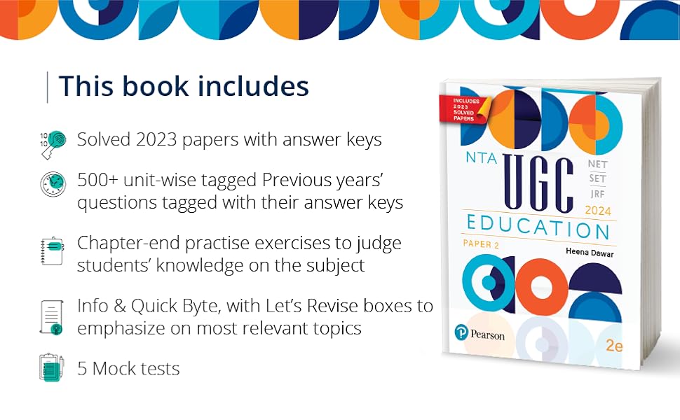 Buy NTA UGC/NET/SET/JRF Education Paper 2 - 2024, 2nd Edition, Includes 2023 Solved papers (June ...