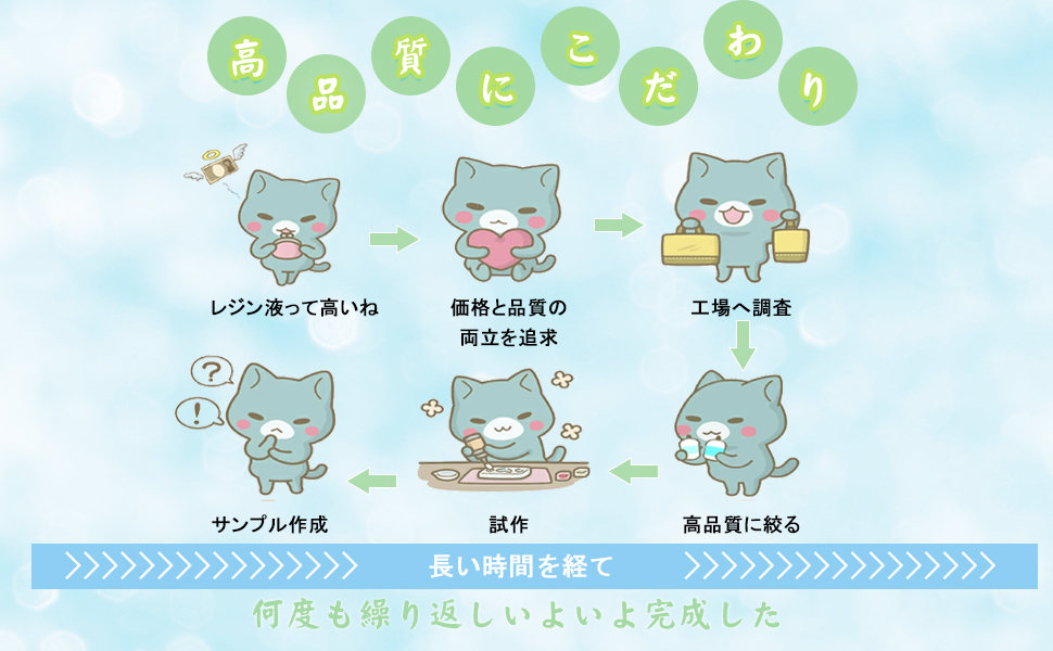 Amazon | JieMinya レジン液 大容量 240g 星降りのネコ UV-LEDレジン 高透 | UVレジン液 通販