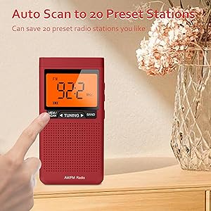 Amazon.com: AM FM Portable Radio Personal Radio with Excellent ...