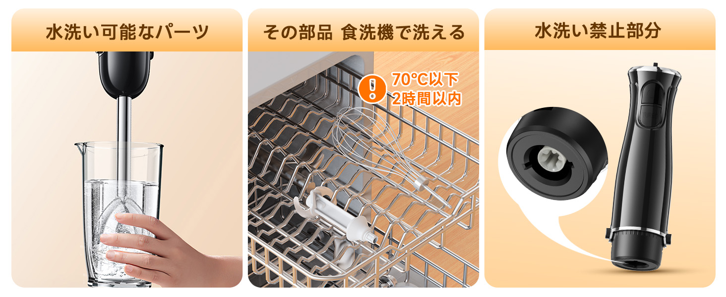 Amazon | Turelar ハンドブレンダー 電動 ハンドミキサー 15000回/分 離乳食 お祝い ギフト 氷も砕ける フードプロセッサー 電動泡立て器 スリム コンパクト ...