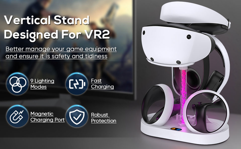 Amazon.com: Controller Fast Charging Station for PSVR2 Sense, Type-C Magnetic Charging Connector ...