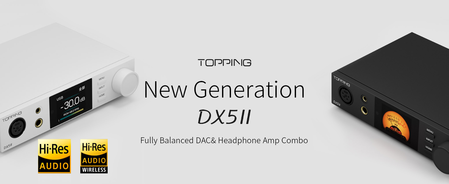 Amazon.com: Topping DX5 II Fully Balanced DAC Headphone Amplifier 7600mW, ES9039Q2M x 2 Chip ...