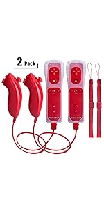 2 Sets Remote Controller for Wii, TechKen Replacement Remote Built-in ...