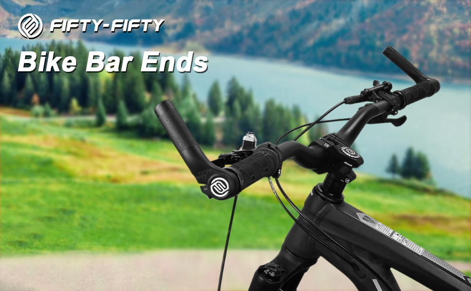 FIFTY-FIFTY Bike Bar Ends, Mountain Bike Handlebar Ends, Alloy MTB Bicycle Bar Ends (110mm ...