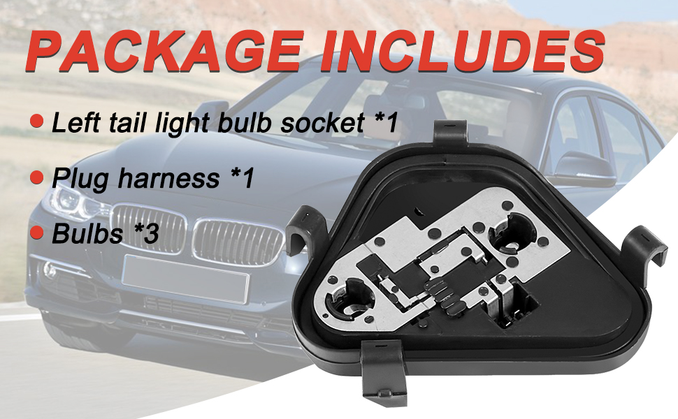 Amazon.com: TEMSONE Left Driver Side Rear Tail Light Lamp Holder Socket Panel with Harness and ...