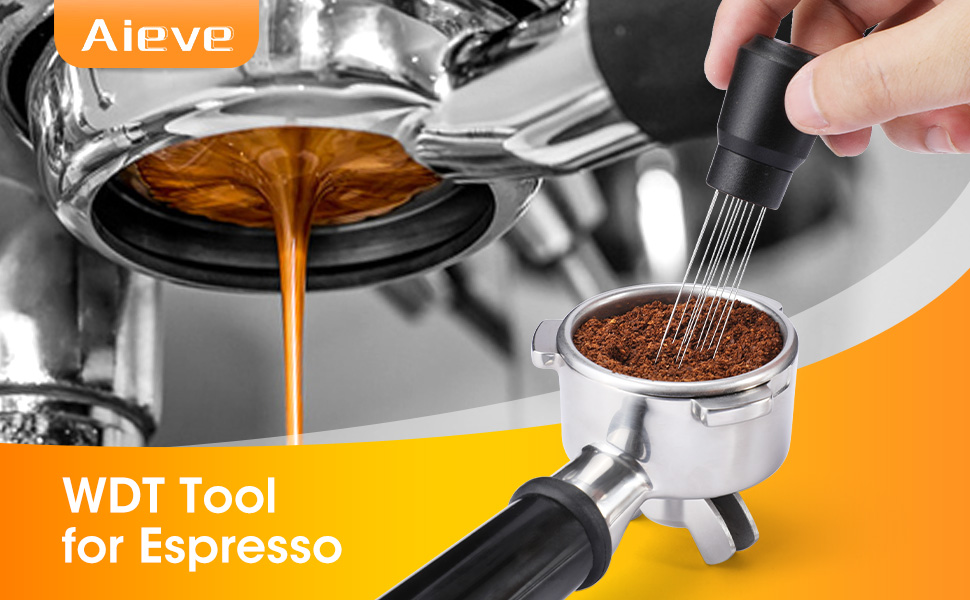 Aieve WDT Tool Espresso, herramienta de distribución, accesorios de expreso, agitador de café de ...