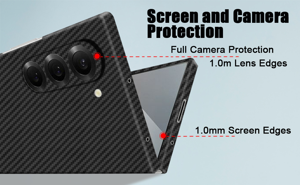 Amazon.com: Lenpiti Slim Carbon Fiber Case for Samsung Galaxy Z Fold 6, 1500D Aramid Fiber Thin ...