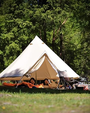 Outdoor Portable Waterproof Camping Pyramid Teepee Tent Pentagonal Adult Tipi Tent with Stove ...