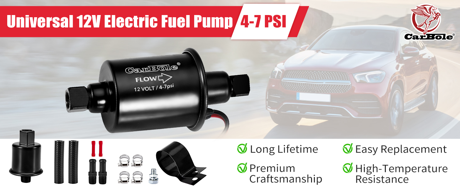Amazon.com: CarBole 4-7 PSI Electric Fuel Pump Low Pressure, 12V Inline Universal Diesel ...