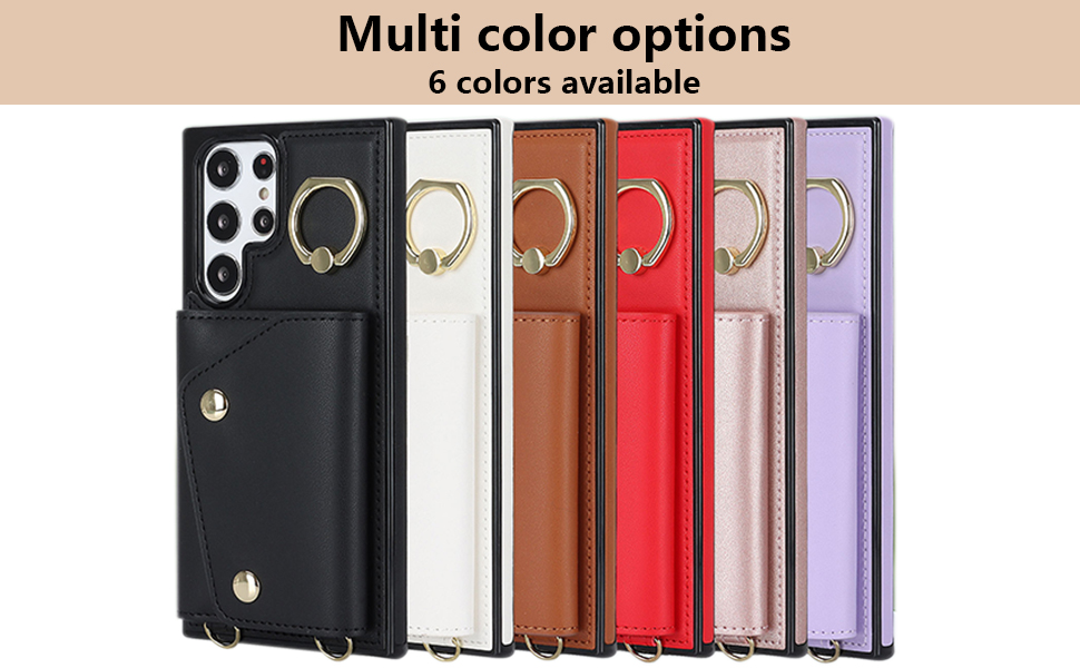 Amazon.com: UEEBAI Crossbody Wallet Case for Samsung Galaxy S22 Ultra 5G, Card Slot Phone Case ...