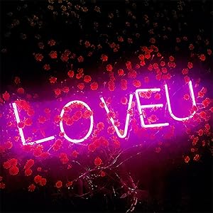 DWOOKE LED Letter Lights - Pink Neon Signs, Battery or USB Operated Lighted Letters for Birthday ...