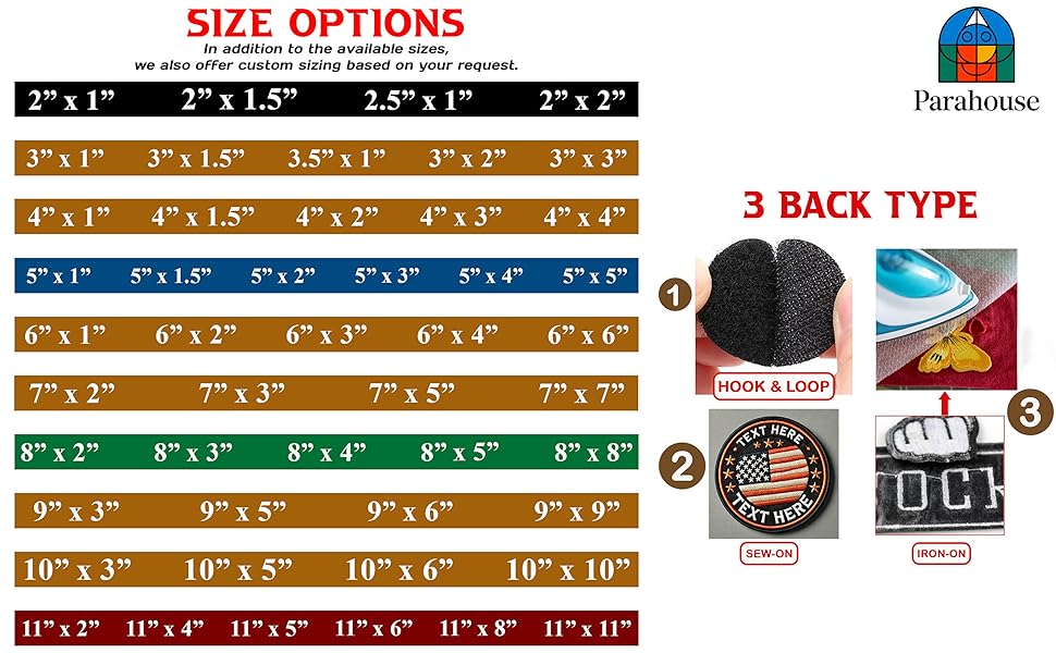 Amazon.com: Custom Embroidered Name Patches – Personalized Iron-On, Sew-On & Hook & Loop Patches ...