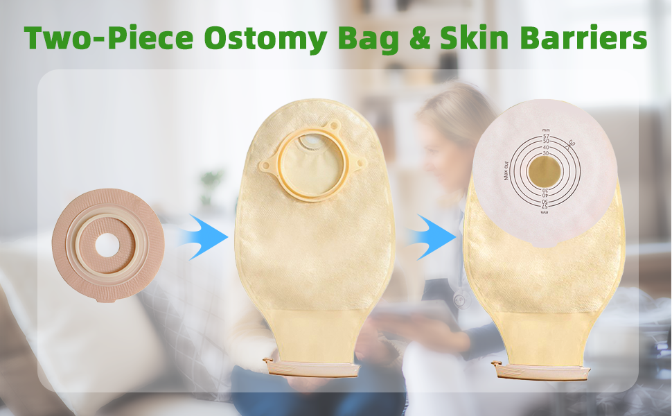 Amazon.com: ZOLIQUEX Two Piece Ostomy Bag Ostomy Supplies, 10PCS Colostomy Bags with 2PCS ...