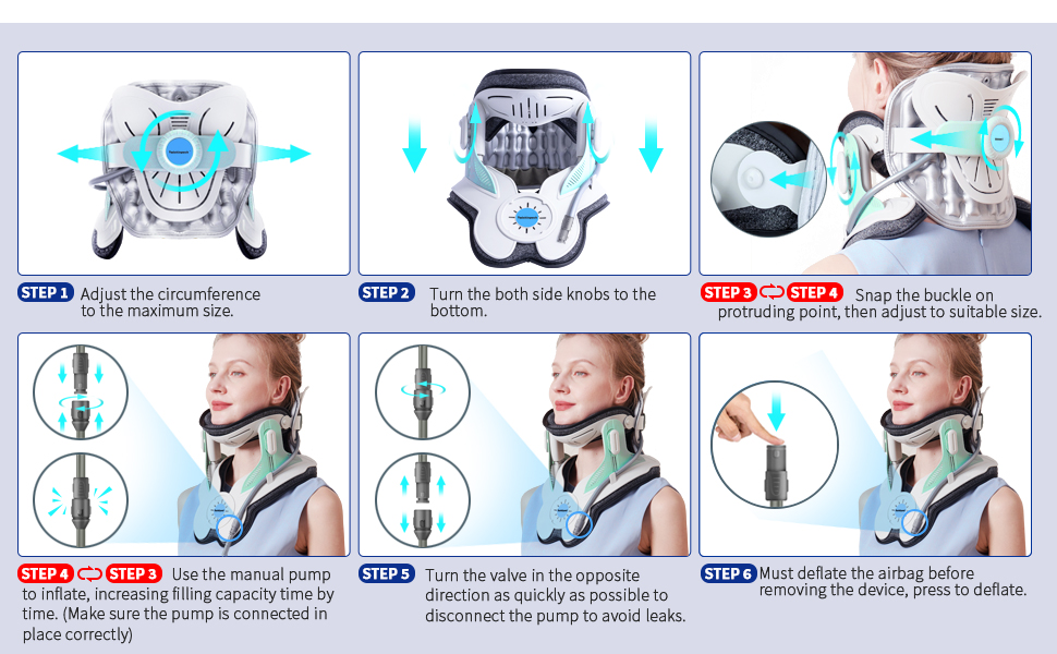 Amazon.com: Twinklepoch Cervical Neck Traction Device, Cervical Traction Device for Neck Pain ...