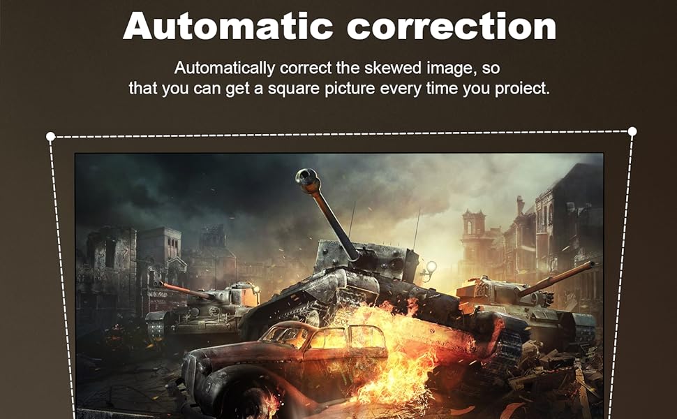 Amazon.com: BOXPUT P30 Mini Projector 4K 720P Portable Projector with WiFi and Bluetooth Android ...