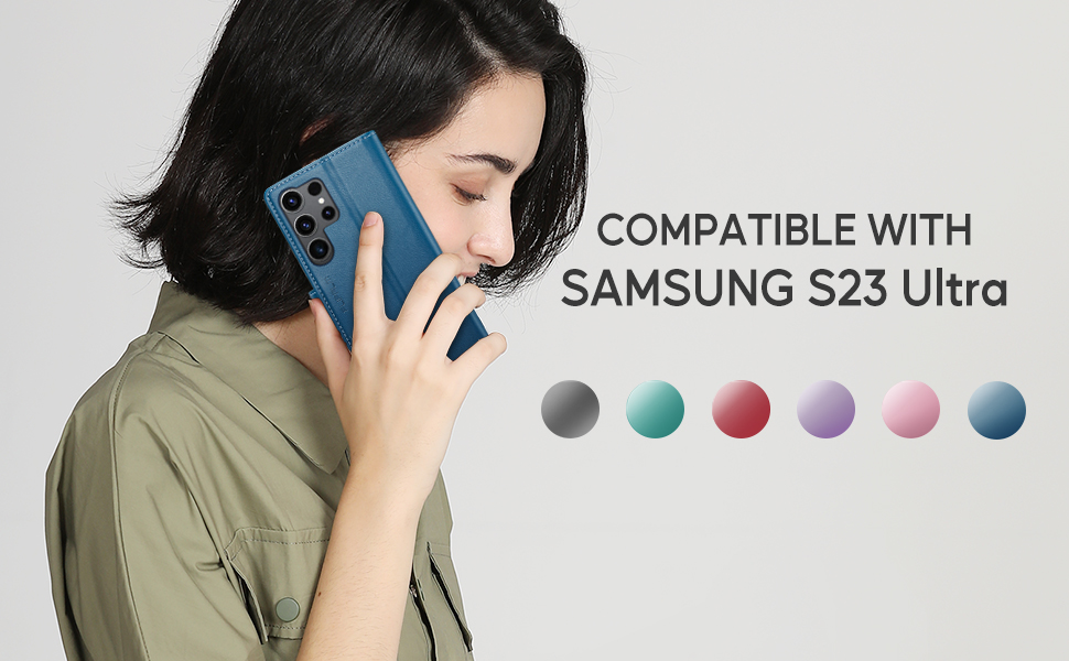 Amazon.com: FLIPALM Wallet Case for Samsung Galaxy S23 Ultra, RFID Blocking Credit Card Holder ...