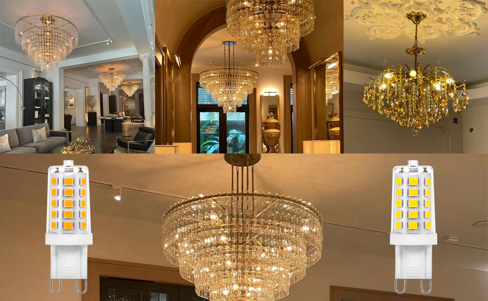 NQWKMZMDJ 6 Pack G9 LED Bulb Dimmable 4W, Equivalent 30W-40W T4 Halogen Lamp, G9 LED No Flicker ...