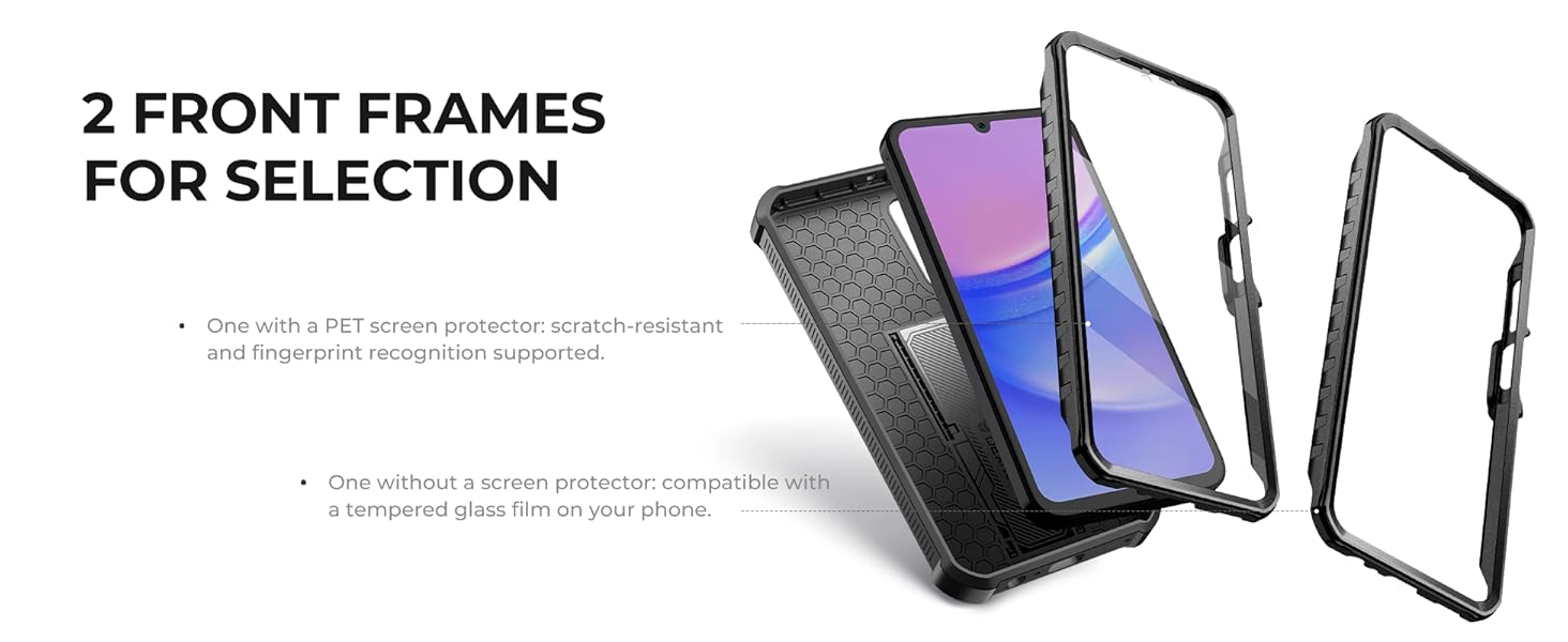 Amazon.com: Dexnor for Samsung Galaxy A15-5G Phone Case, [2 Front Frame] [Bulit-in Slide Camera ...