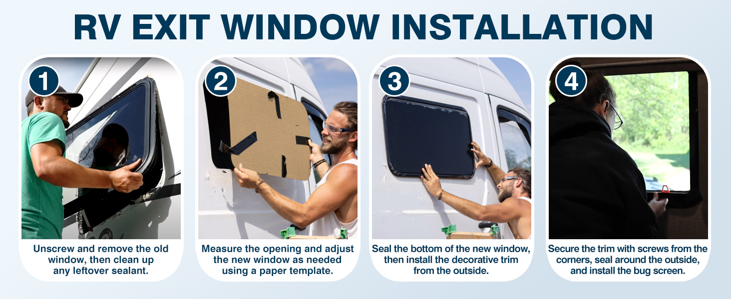 Amazon.com: PYY RV Exit Window 30" W X 20" H Horizontal Camper Windows ...