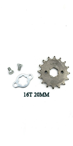 Amazon.com: DSparts 17T Teeth 20mm 428 Chain Front Sprocket Cog Fit 110cc 125cc 140cc PIT PRO ...