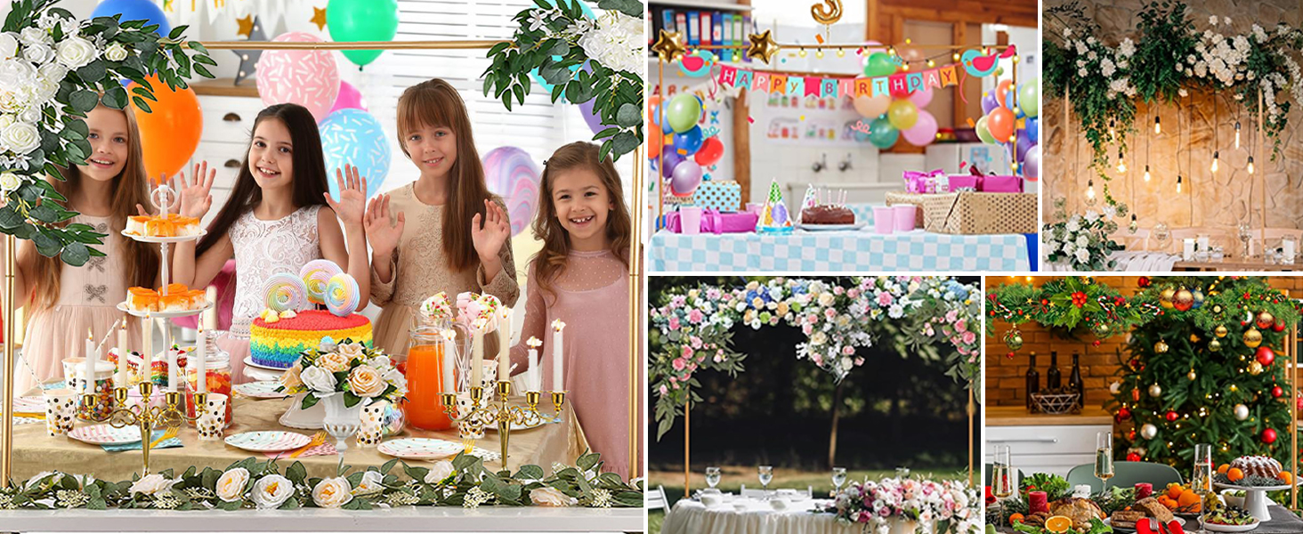 Amazon.com : Over The Table Rod Stand with Clamps, Adjustable Table Arch 35''-57'' Tall 49"-102 ...