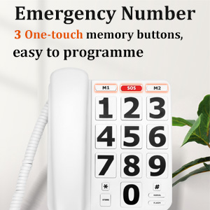 Amazon.com : Big Button Phones for Seniors - Large Buttons for Visually Impaired Phone, 80dB ...