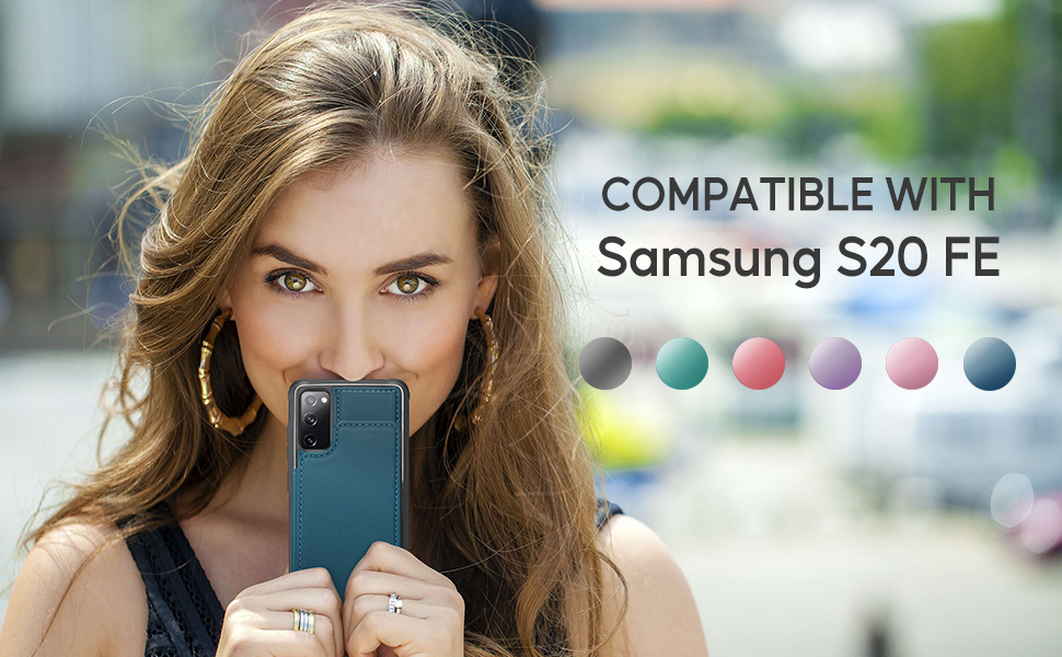 Amazon.com: Vinich Samsung Galaxy S20 FE Case with Card Holder, Samsung S20 FE Wallet Case for ...