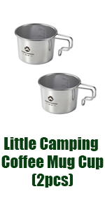 Amazon.com : CAMPINGMOON 2pcs Set Stainless Steel Camping Sierra Cup 310ml S-220-2P (2pcs Set ...