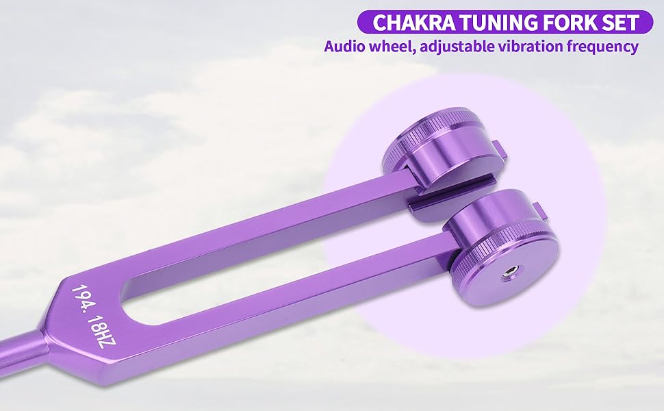 Amazon.com: Chakra Tuning Fork Set for Healing, 7 Chakra+1 Soul Purpose Weighted Solfeggio ...
