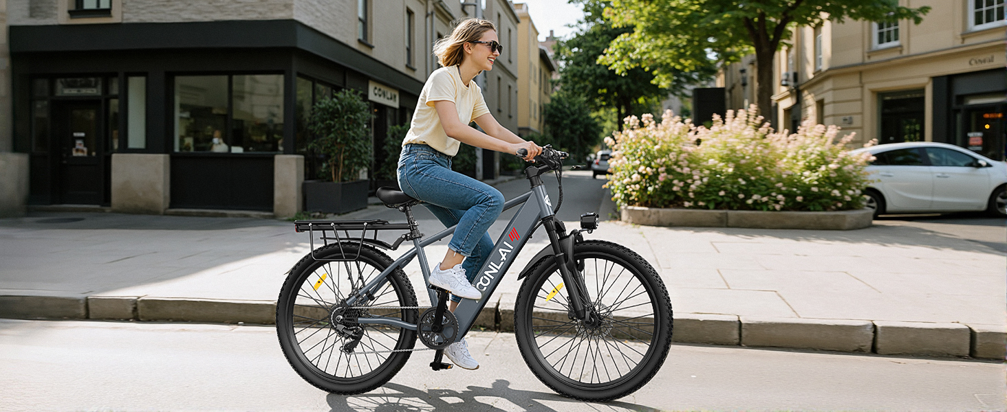 Amazon.com : ILUCKYURE Electric Bike for Adults, 26" 24" 1000W Peak Motor, 36V 10AH 13AH Ebike ...