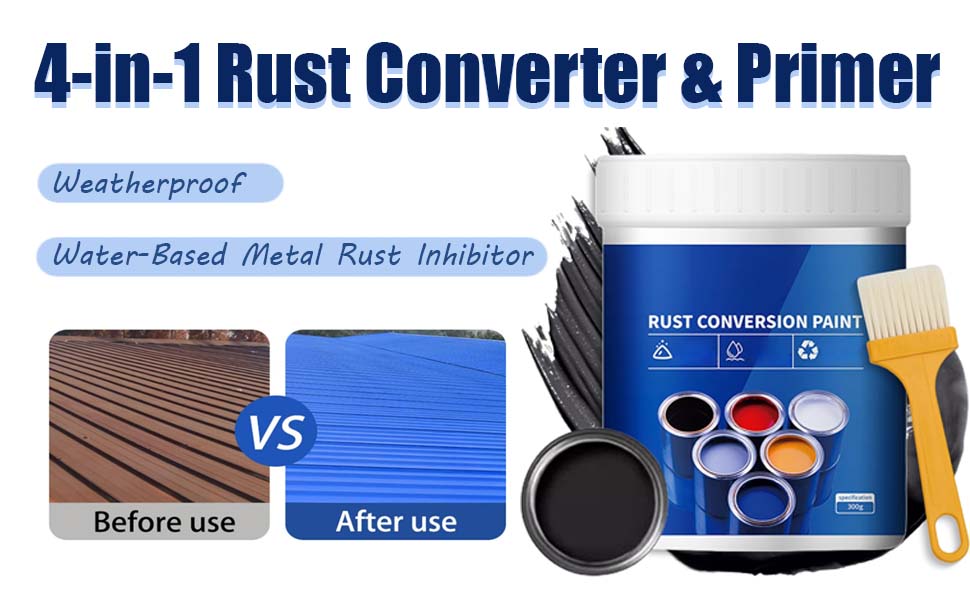 Amazon.com: 1000g Rust Conversion Paint, Weatherproof Rust Converter ...