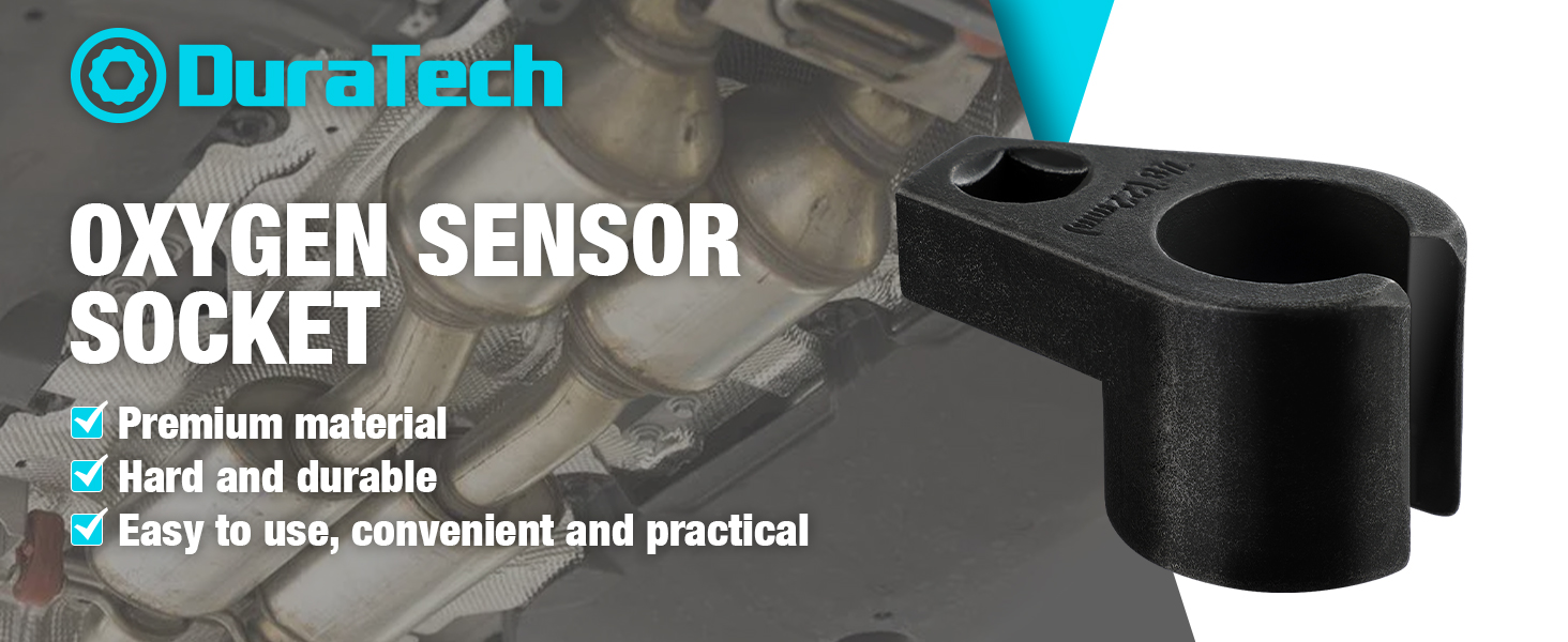 Duratech O2 Oxygen Sensor Socket 3 8 Inch Drive X 7 8 Inch 22mm Offset Wrench Cr Mo Steel 6