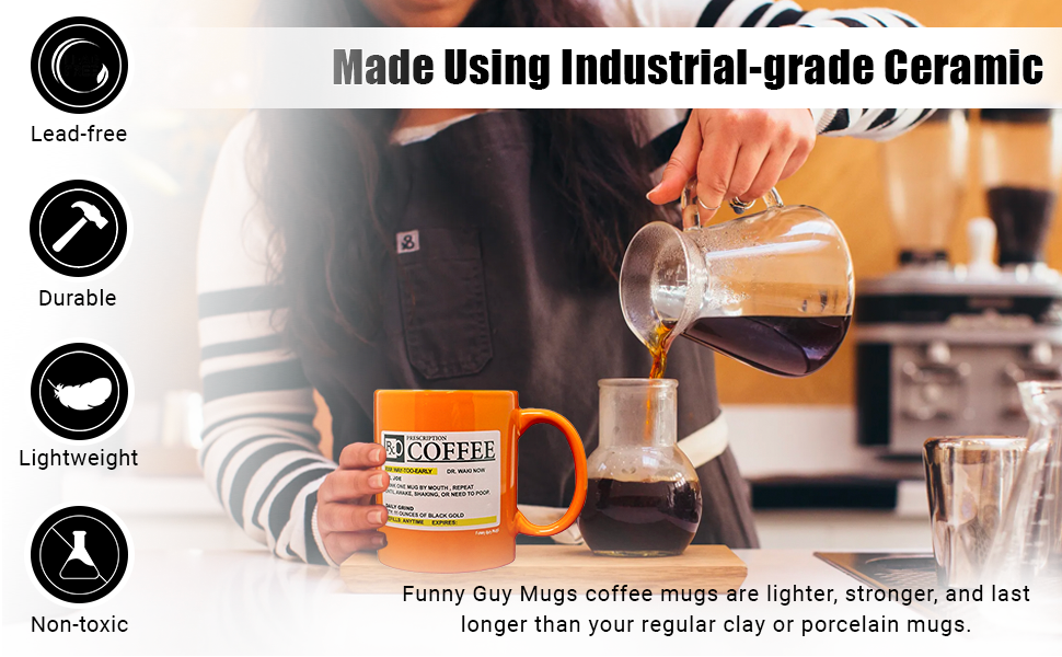 Amazon.com: Funny Guy Mugs Prescription Ceramic Coffee Mug - 11oz ...