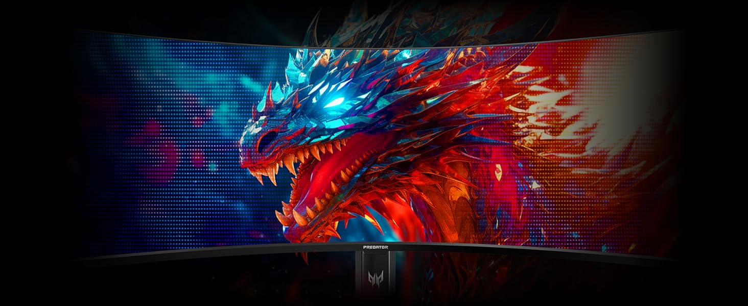 Amazon.com: Acer Predator Z57 | 57" DUHD 7680 x 2160 Mini LED 1000R Curved Gaming Monitor | AMD ...