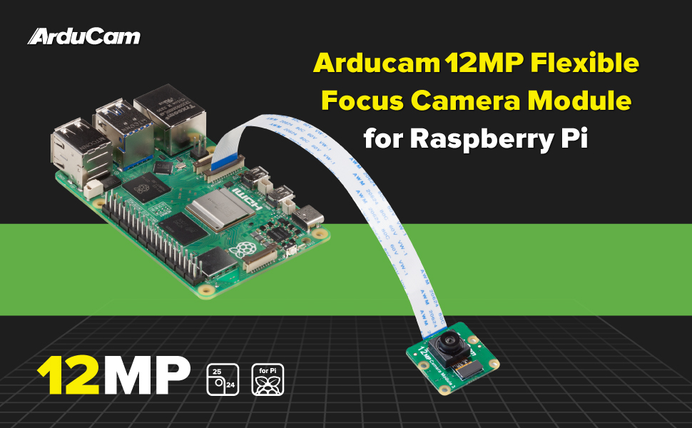 Arducam For Raspberry Pi Camera Module 3 12mp Imx708 102° H Wide Angle Fixed Focus