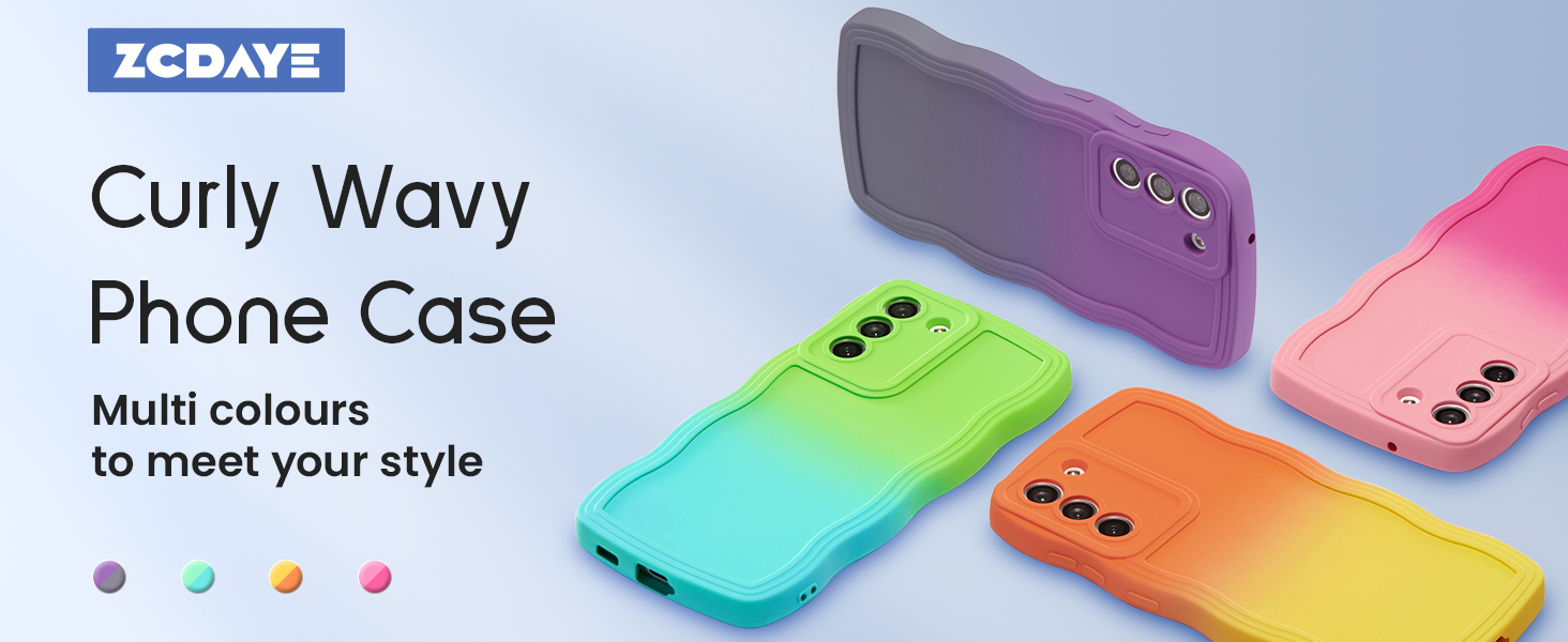 Amazon.com: ZCDAYE Case for Samsung Galaxy A15, Cute Neon Gradient Color Phone Case with Camera ...