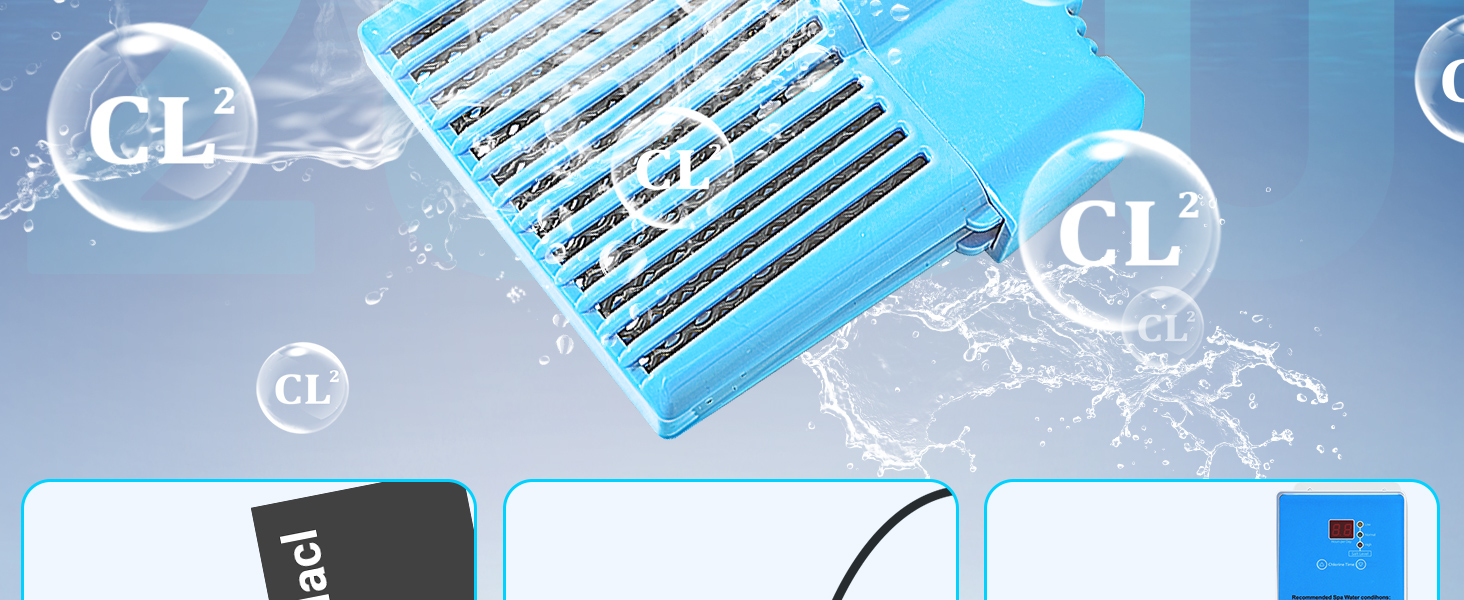 Amazon.com : Hot Tub Salt System Conversion kit for Swim Spas and Hot Tubs up to 2000 Gallons ...