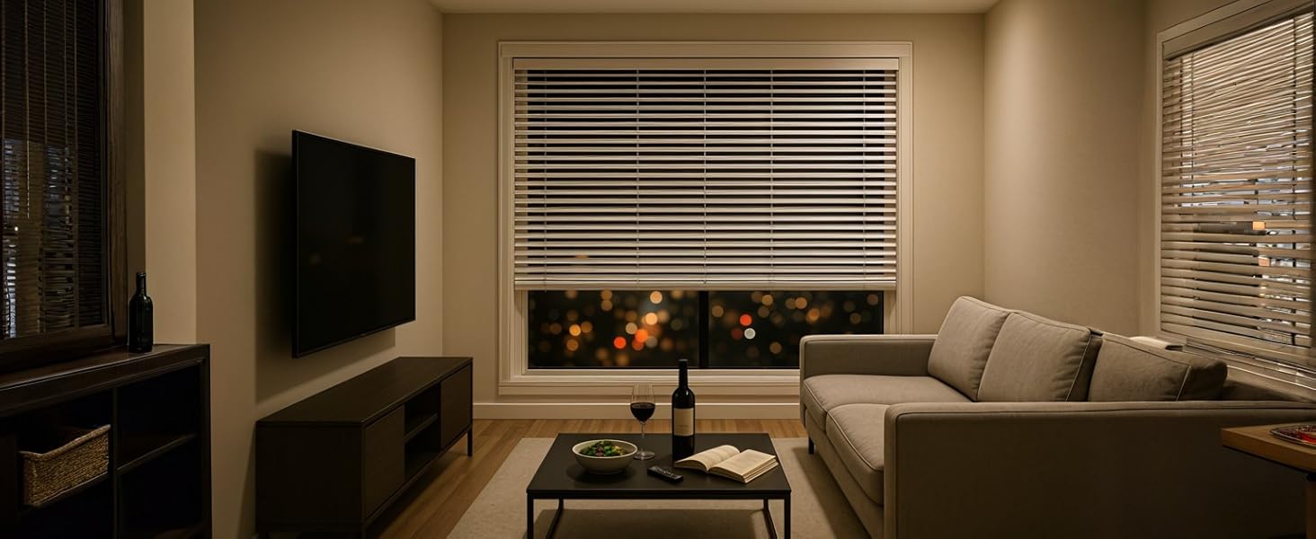 Amazon.com: 2 Inch Faux Wood Blind White Cordless – Blinds & Shades for ...