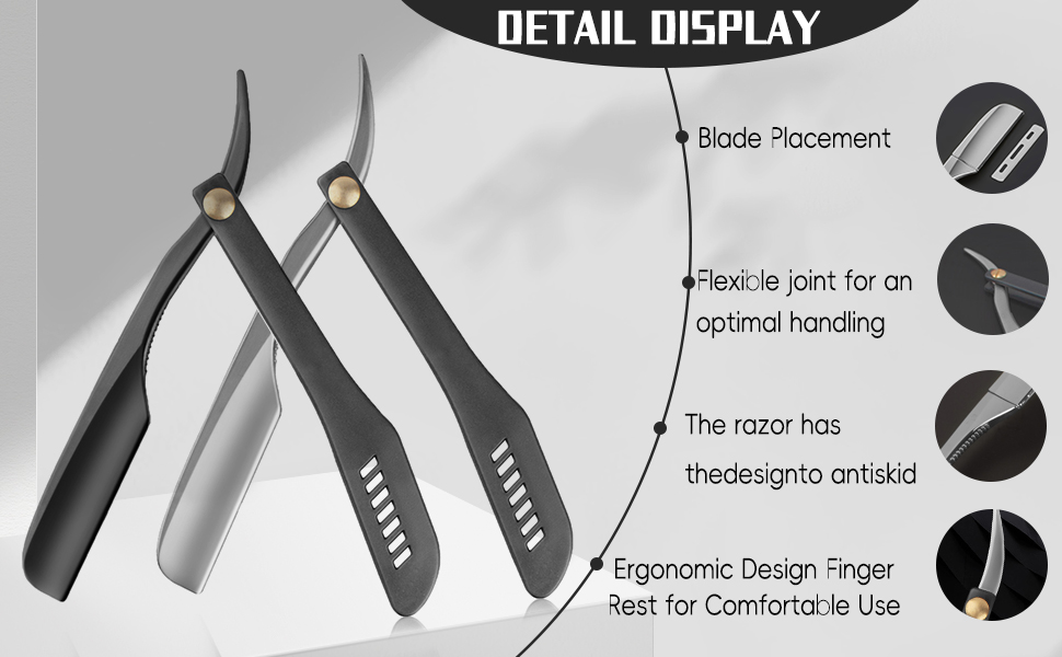 Amazon.com: Professional Straight Razors for Men with 15 Replaceable ...