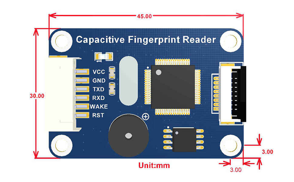 Amazon.com: waveshare Capacitive Fingerprint Reader Semiconductor ...