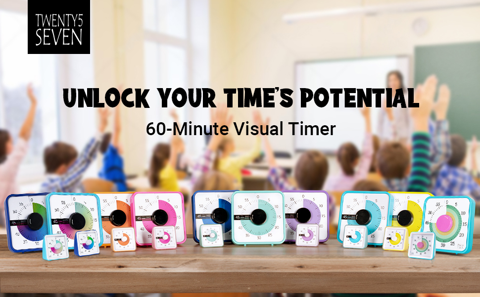 Visual Timer With Protective Case 60 Minute Countdown