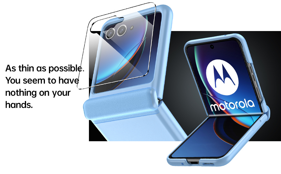 Amazon.com: BSNRM for Motorola Razr Plus Case 2023, Built-in Screen Protector& Magnetic Hinge ...