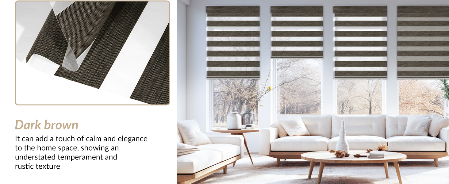 Amazon.com: MoDanCeQ No Drill No Tools Zebra Blinds for Windows,Cordless,Blackout,Premium Thick ...