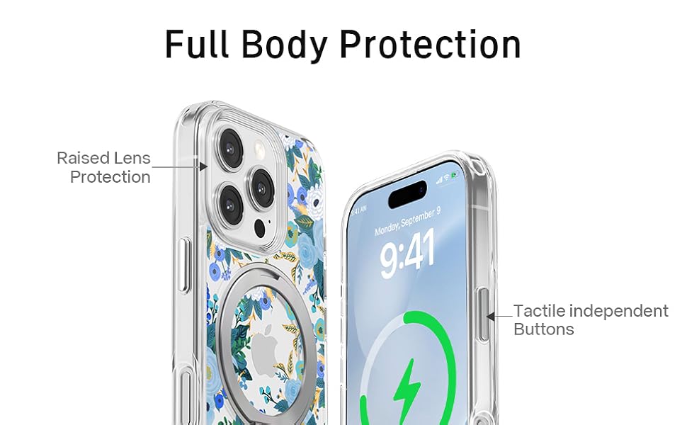 Amazon.com: FEWGEY for iPhone 16 Pro Max Case with MagSafe Stand Ring for Women, Cute Spring ...